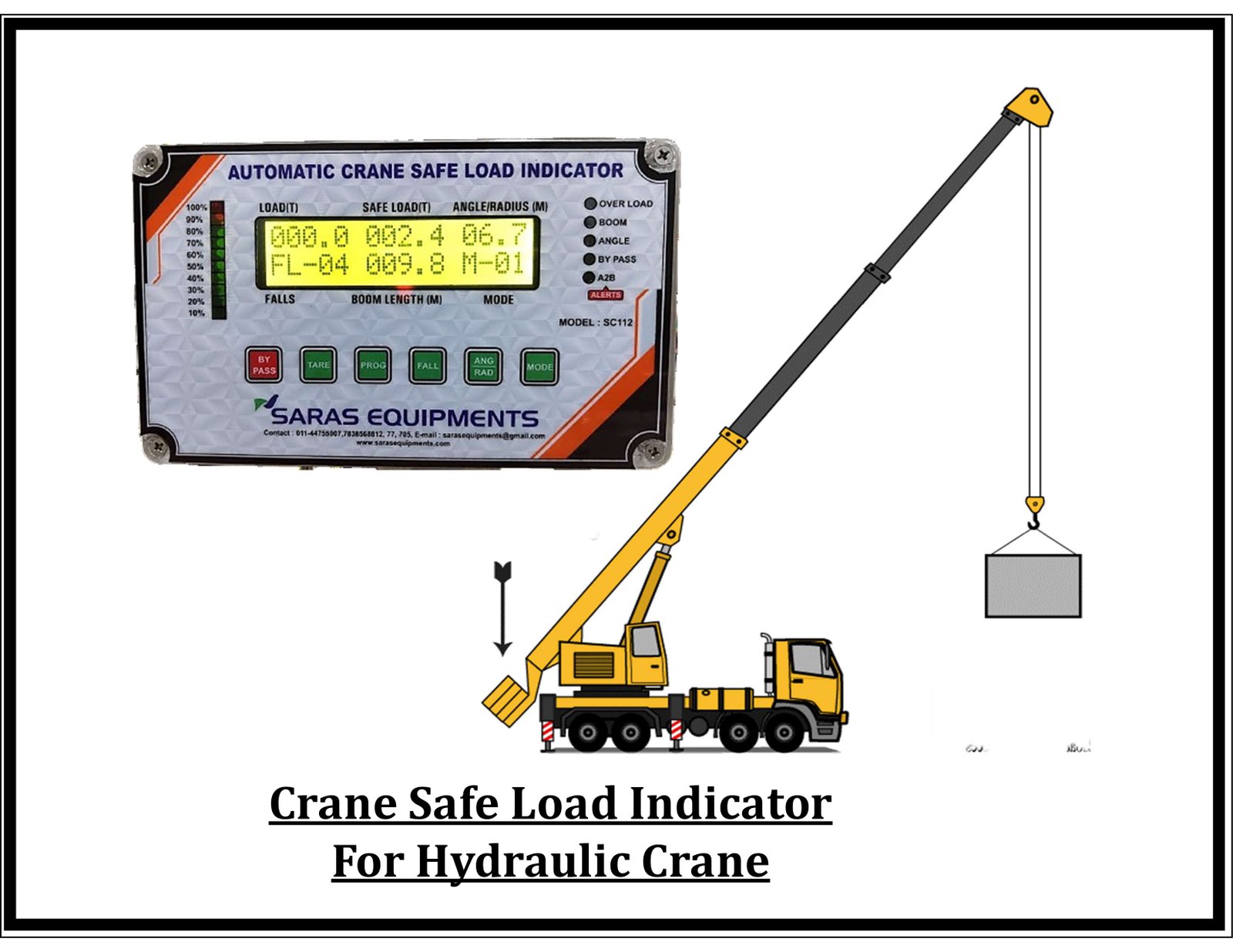 Automatic Safe Load Indicator for hydra crane, Automatic Safe Load Indicator for hydraulic crane ...